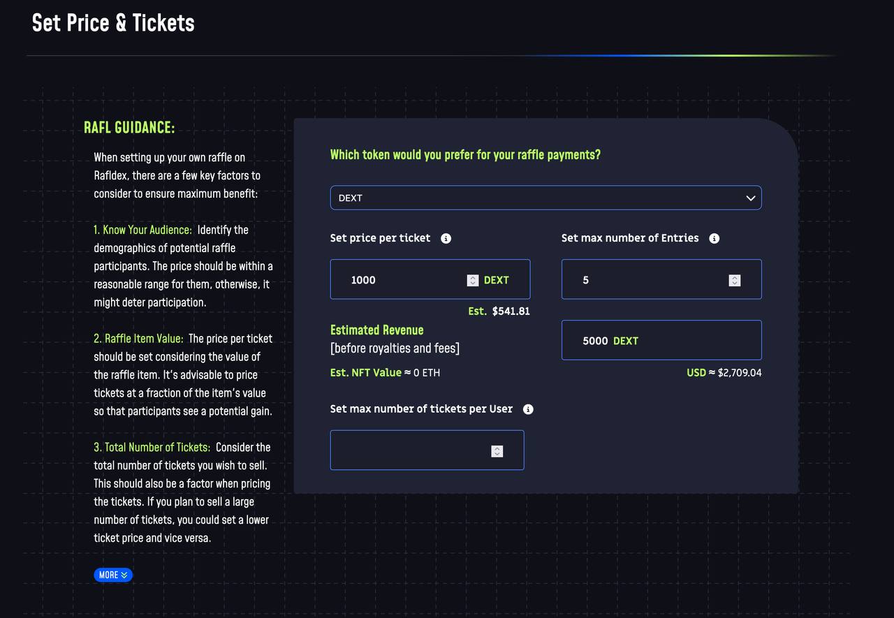 $DEXT has been integrated in Rafldex platform as token payment to enter ...